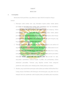 PENERAPAN SANKSI PIDANA ADAT TERHADAP PELAKU TINDAK PIDANA PERZINAHAN DI KELURAHAN KOTO LALANG ...